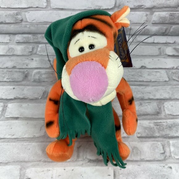 Gund | Toys | Gund Tigger Plush Still Tag Green Scarf Hat | Poshmark